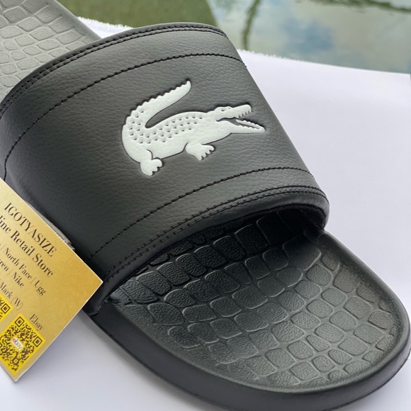Lacoste | Shoes | Lacoste Mens Croc Slides Black | Poshmark
